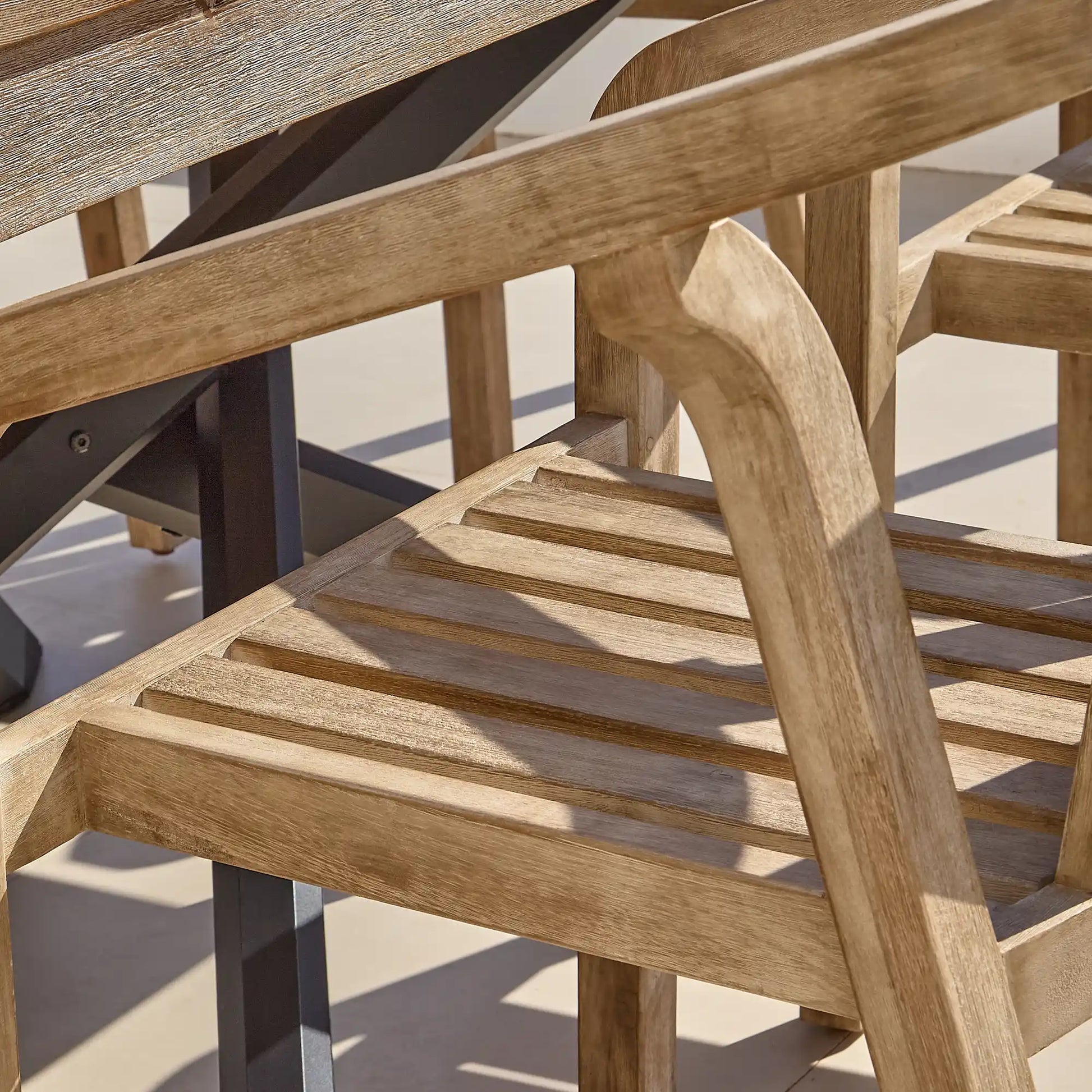 Kuro 6 Seater Wooden Garden Dining Set with 2 Shiro Chairs & 2 Benches – Laura James Ireland