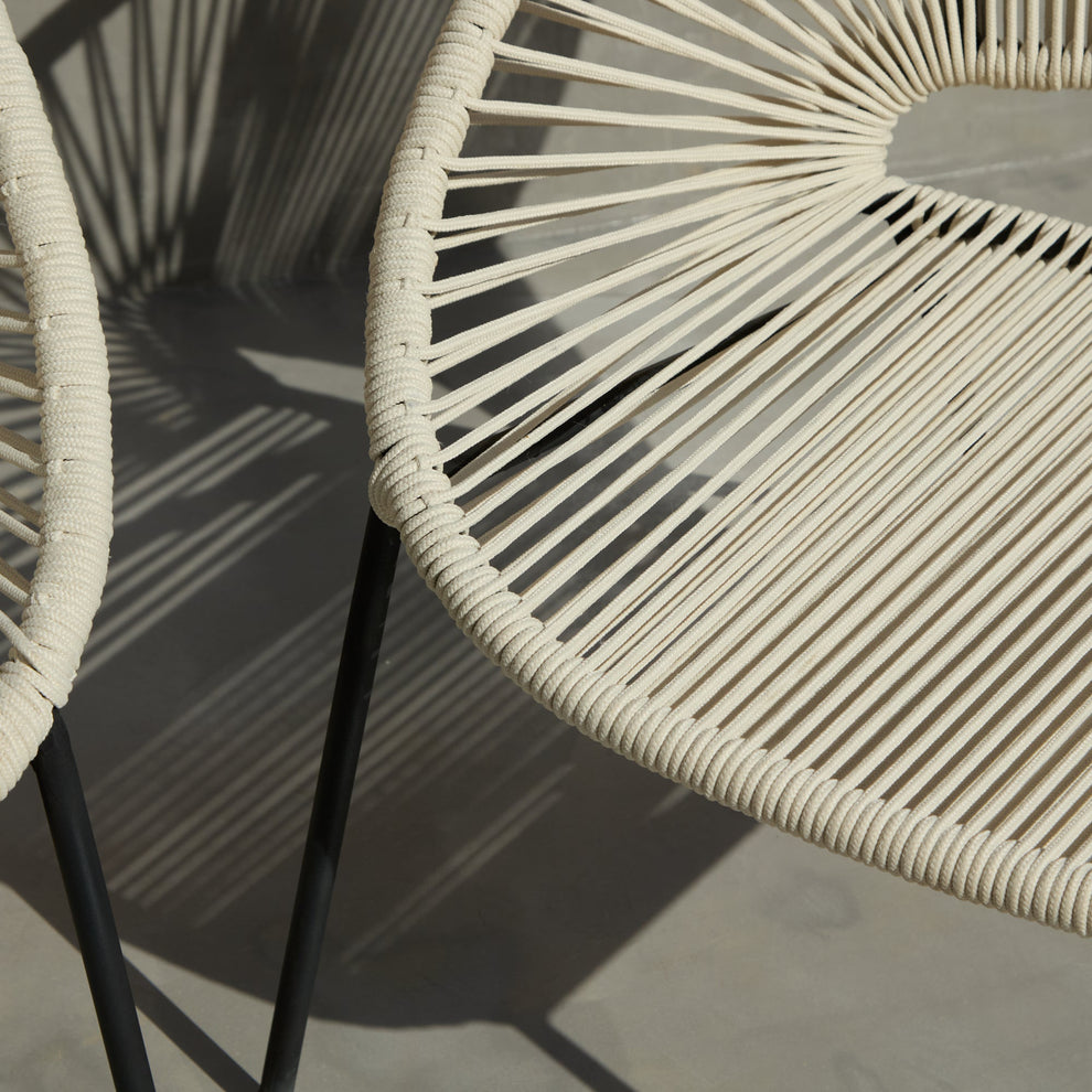 Eli Beige Rope Chairs - Set of 2 – Laura James Ireland