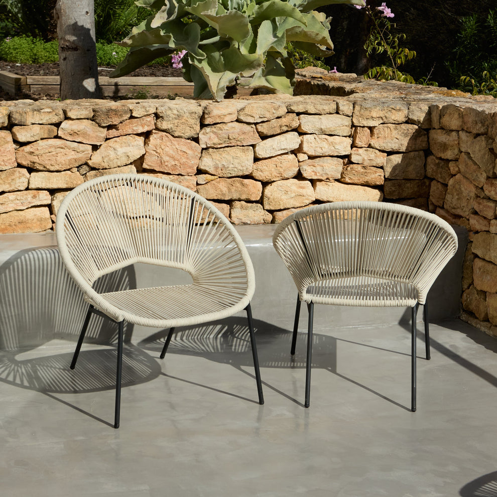 Eli Beige Rope Chairs - Set of 2 – Laura James Ireland