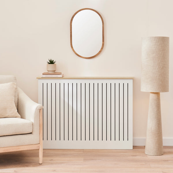 Elspeth Medium Radiator Cover - Whitewash Oak – Laura James Ireland
