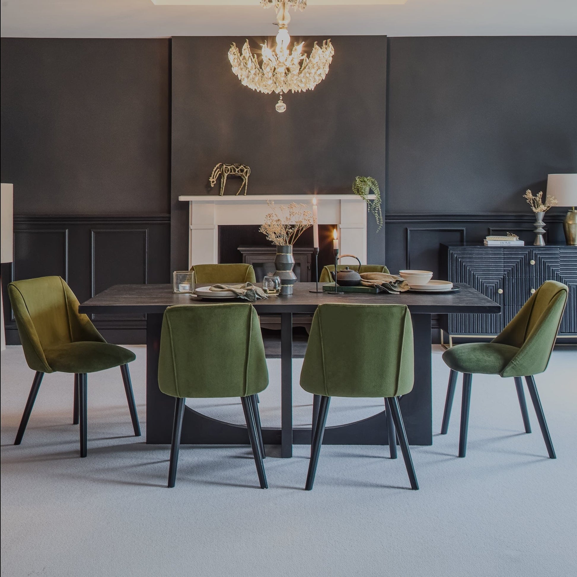 green dining room set