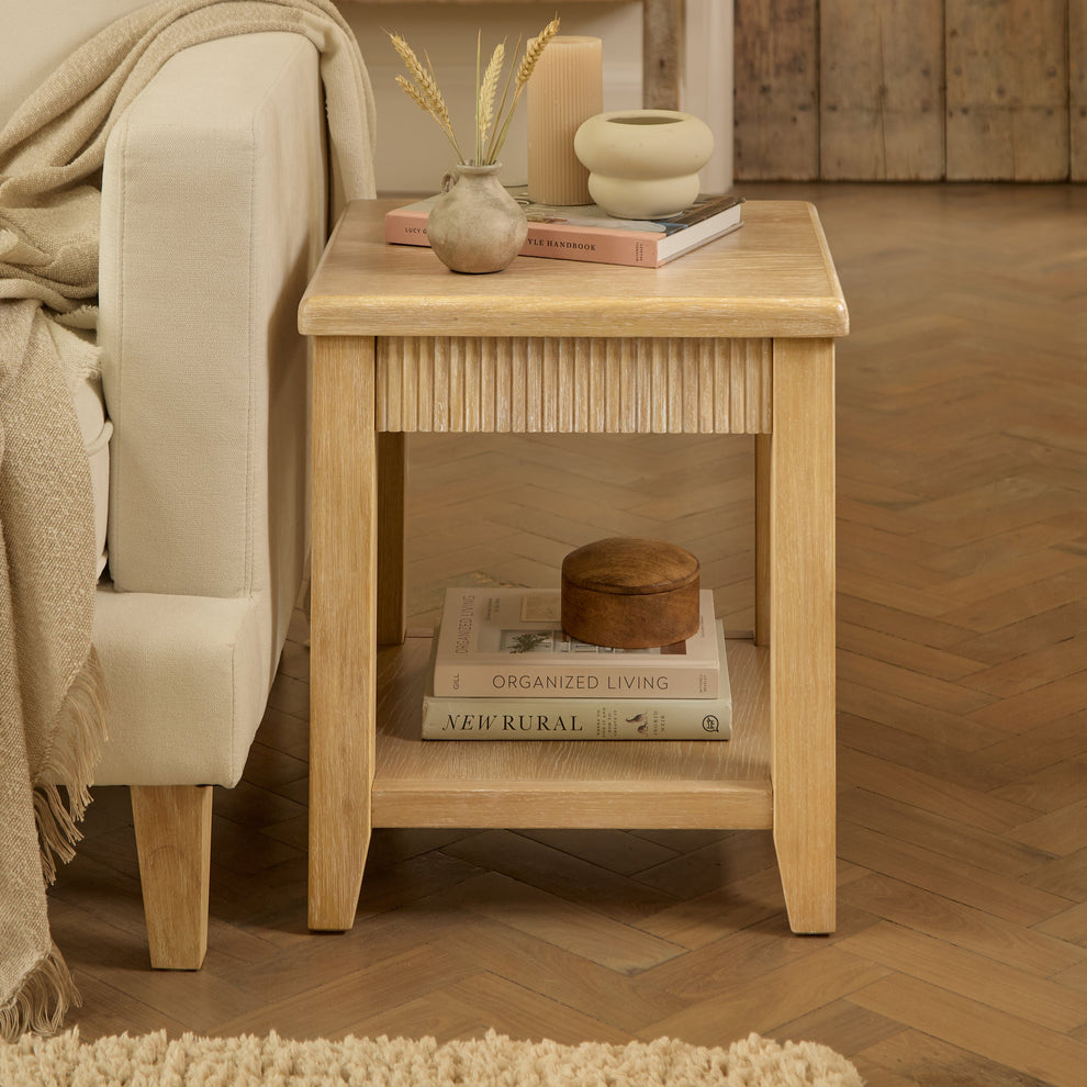 Raleigh 45cm Side Table - Whitewash Oak - Laura James – Laura James Ireland