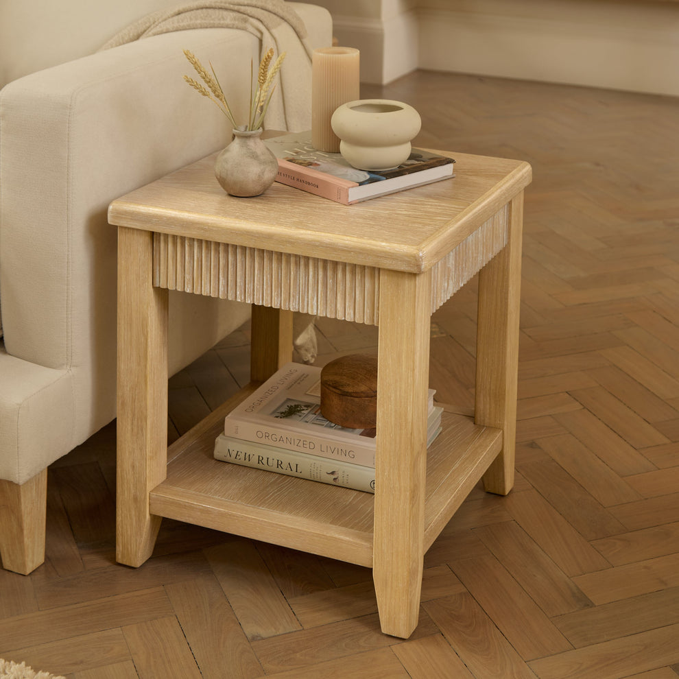 Raleigh 45cm Side Table - Whitewash Oak - Laura James – Laura James Ireland
