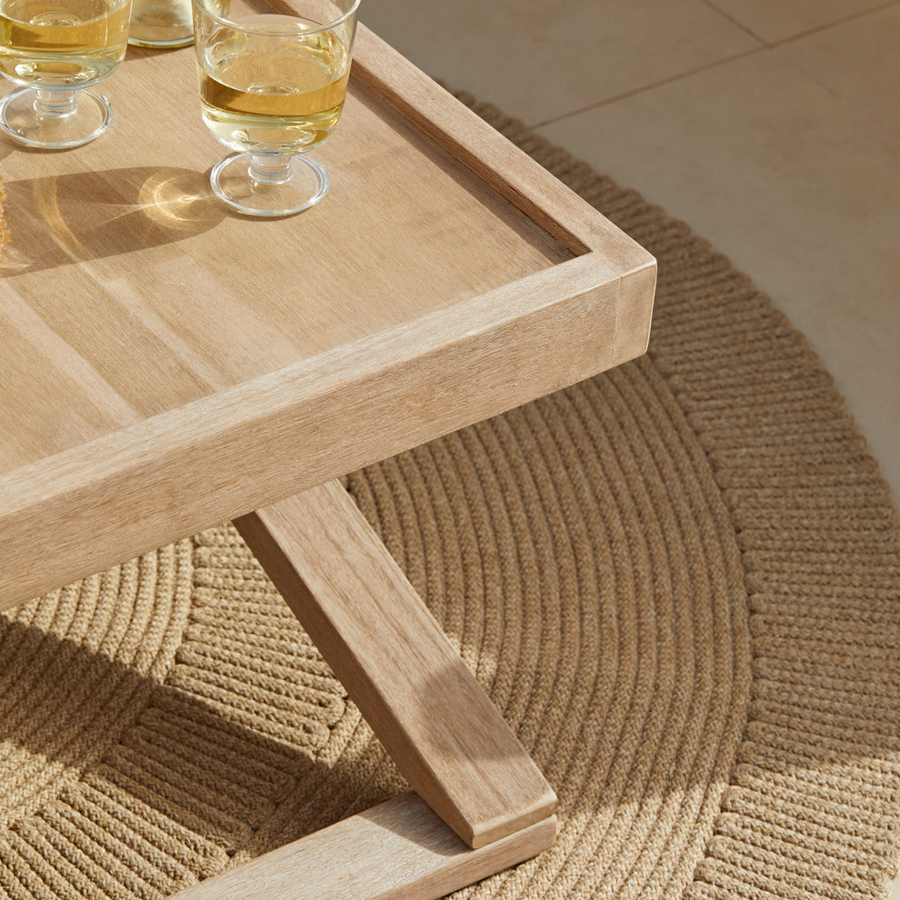 Shiro Wooden Garden Corner Sofa Set with Akira Coffee Table – Laura James Ireland