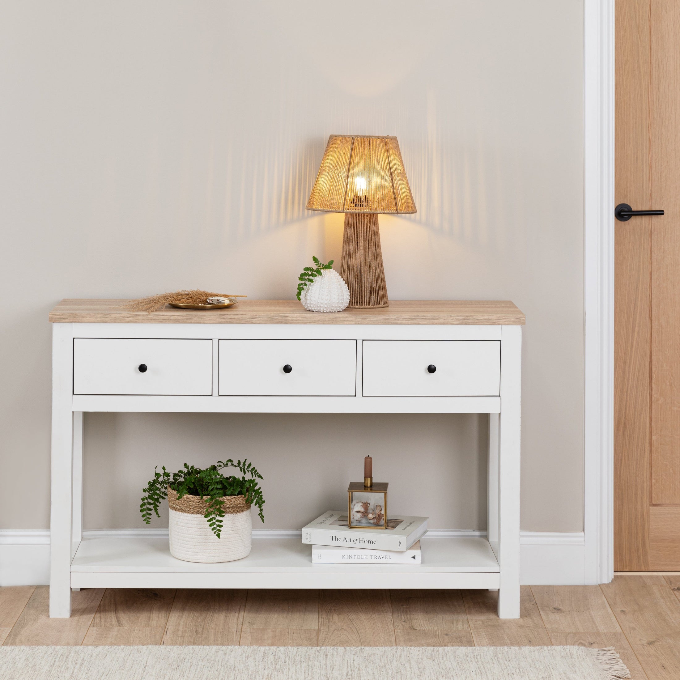 Bampton 3 Drawer Console Table - Alabaster White - Laura James – Laura ...