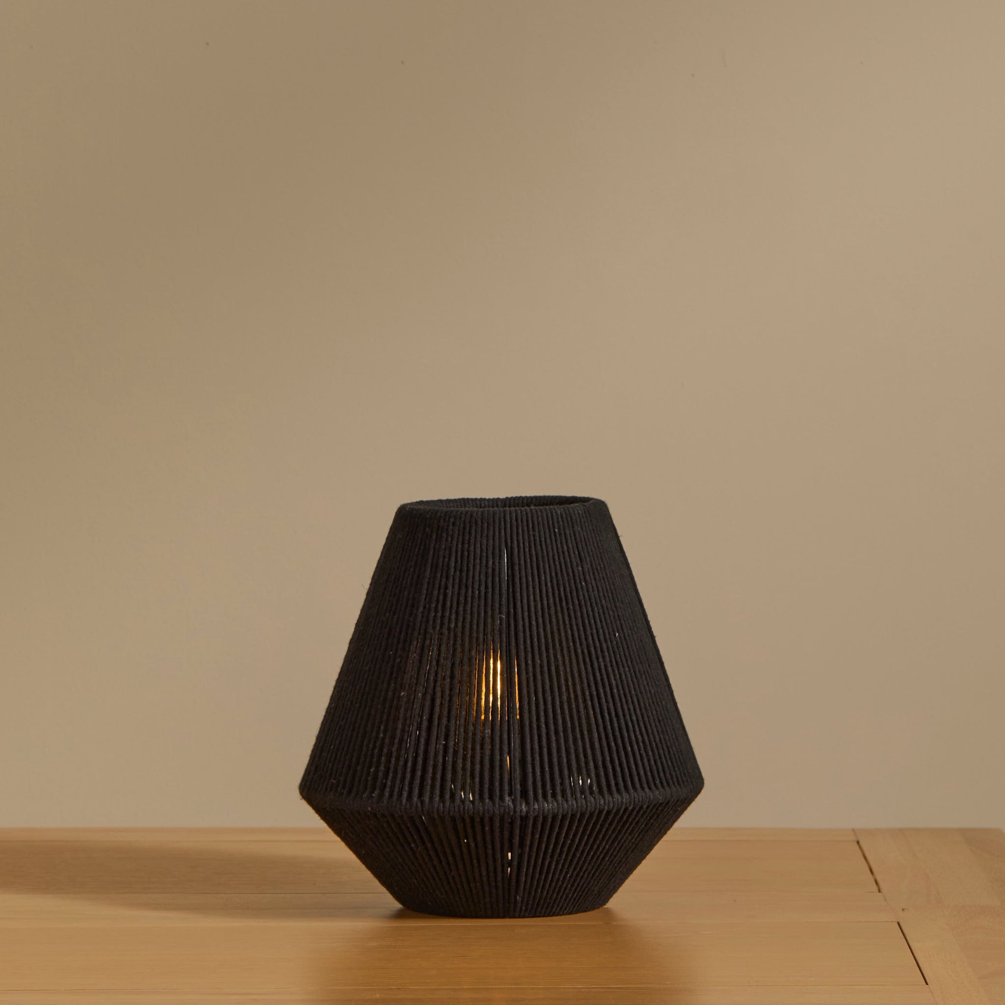 Neri Small Black Cotton String Table Lamp - Laura James – Laura James ...