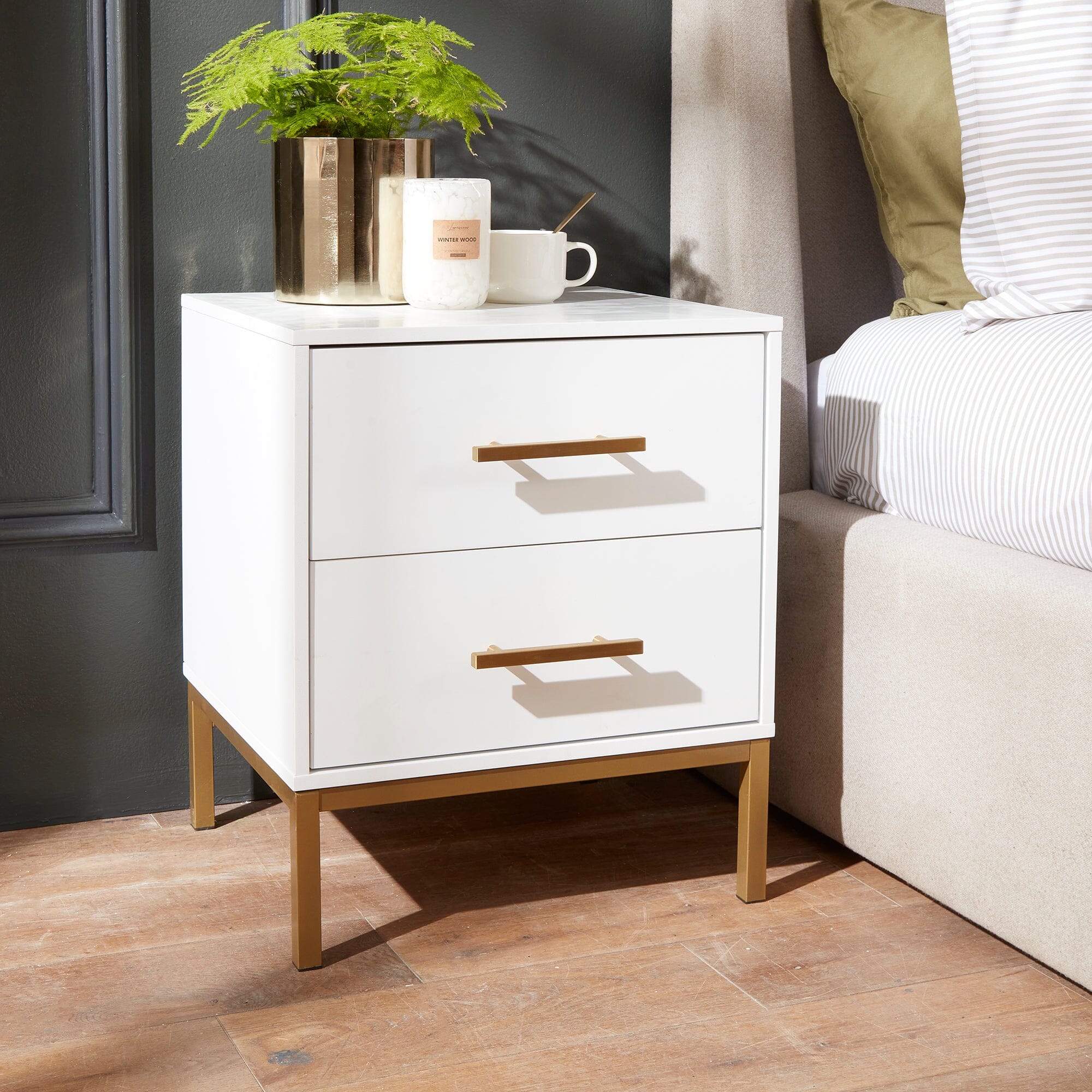 Marie White Bedside Table - Laura James – Laura James Ireland