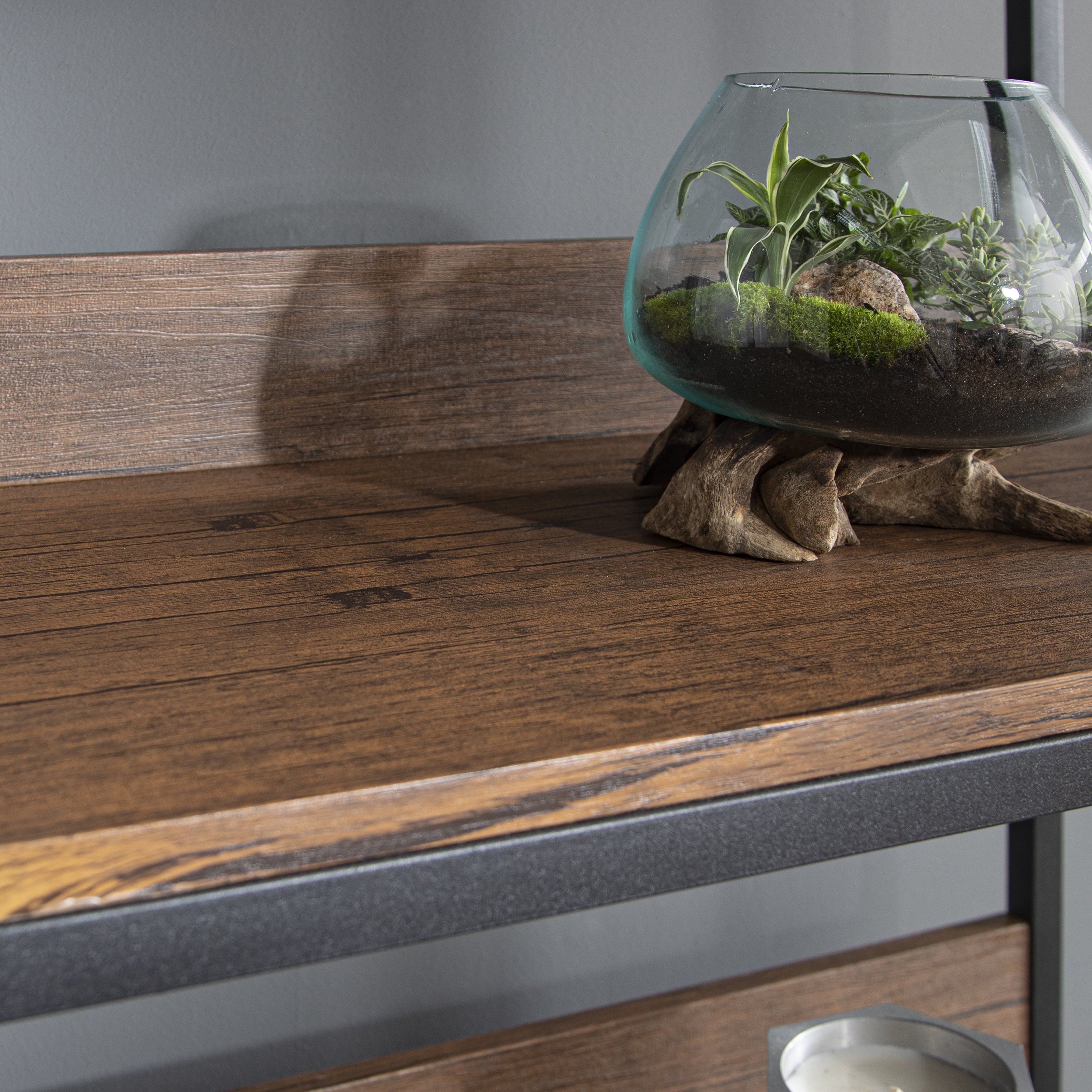 Sheffield Wooden and Black Metal Tall Bookcase – Laura James Ireland